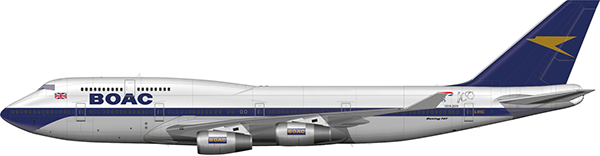 Glyn Chadwick - Boeing 747-400 British Airways in BOAC livery