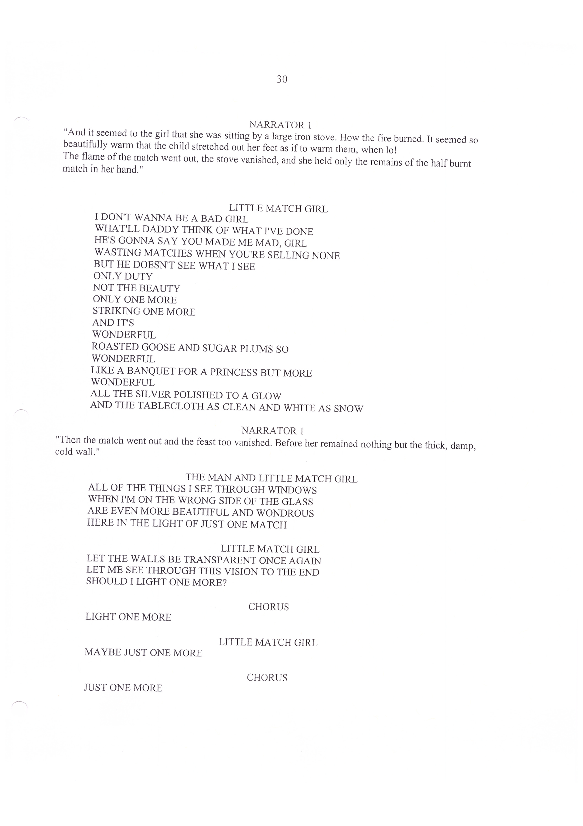 Nandini Tandon - Stage Management: Script Sample Two