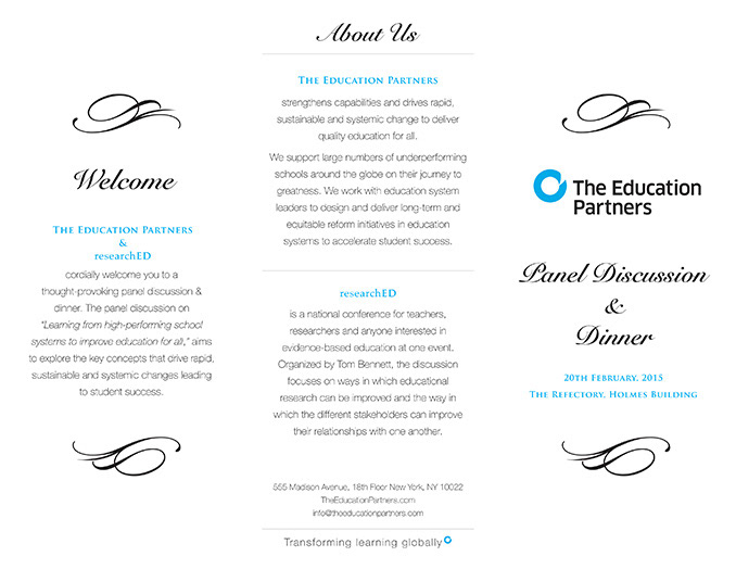 WIN Creative NYC - Program Brochure Trifold – The Education Partner
