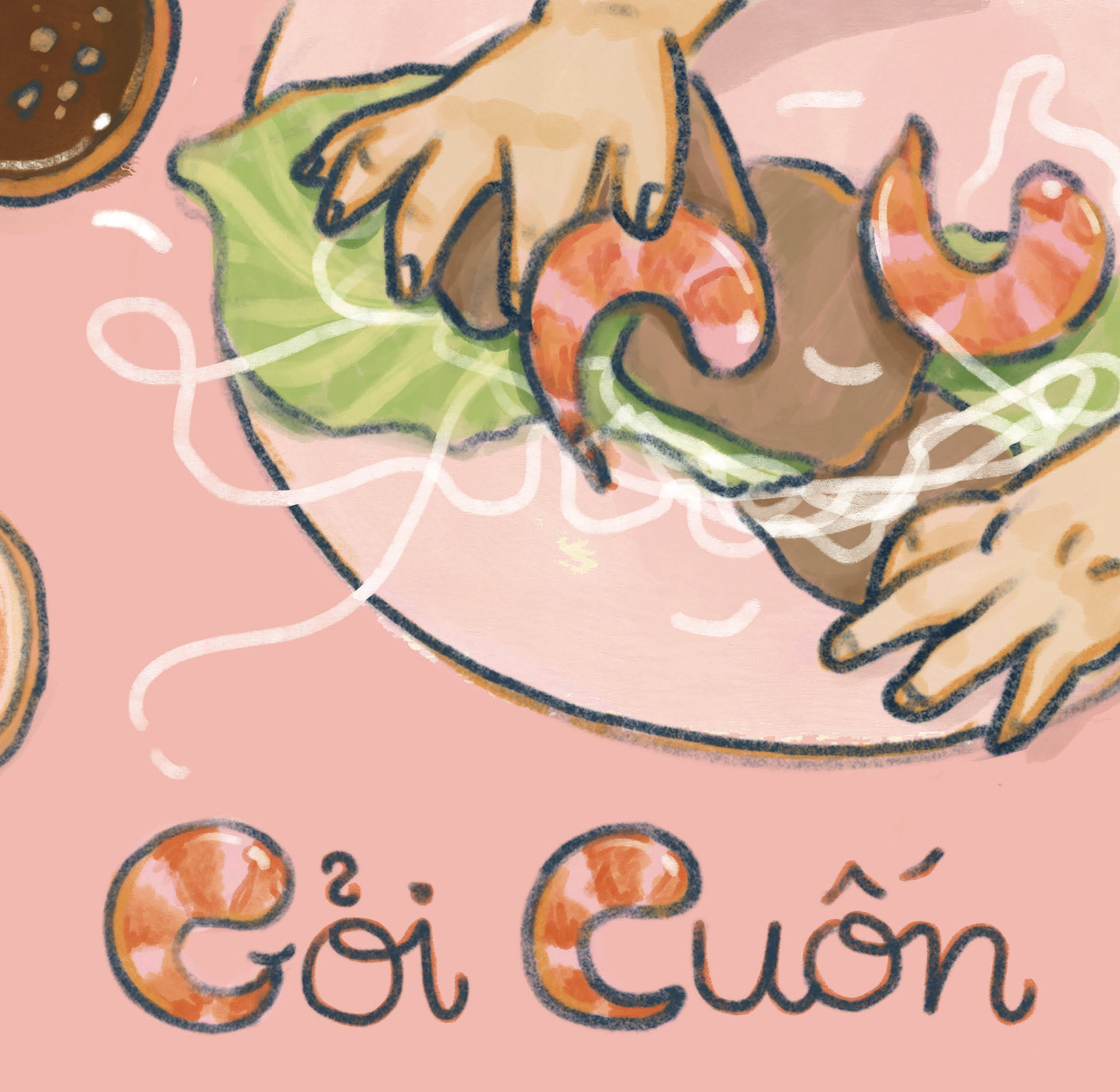maylamei - Goi Cuon Illustration Springroll