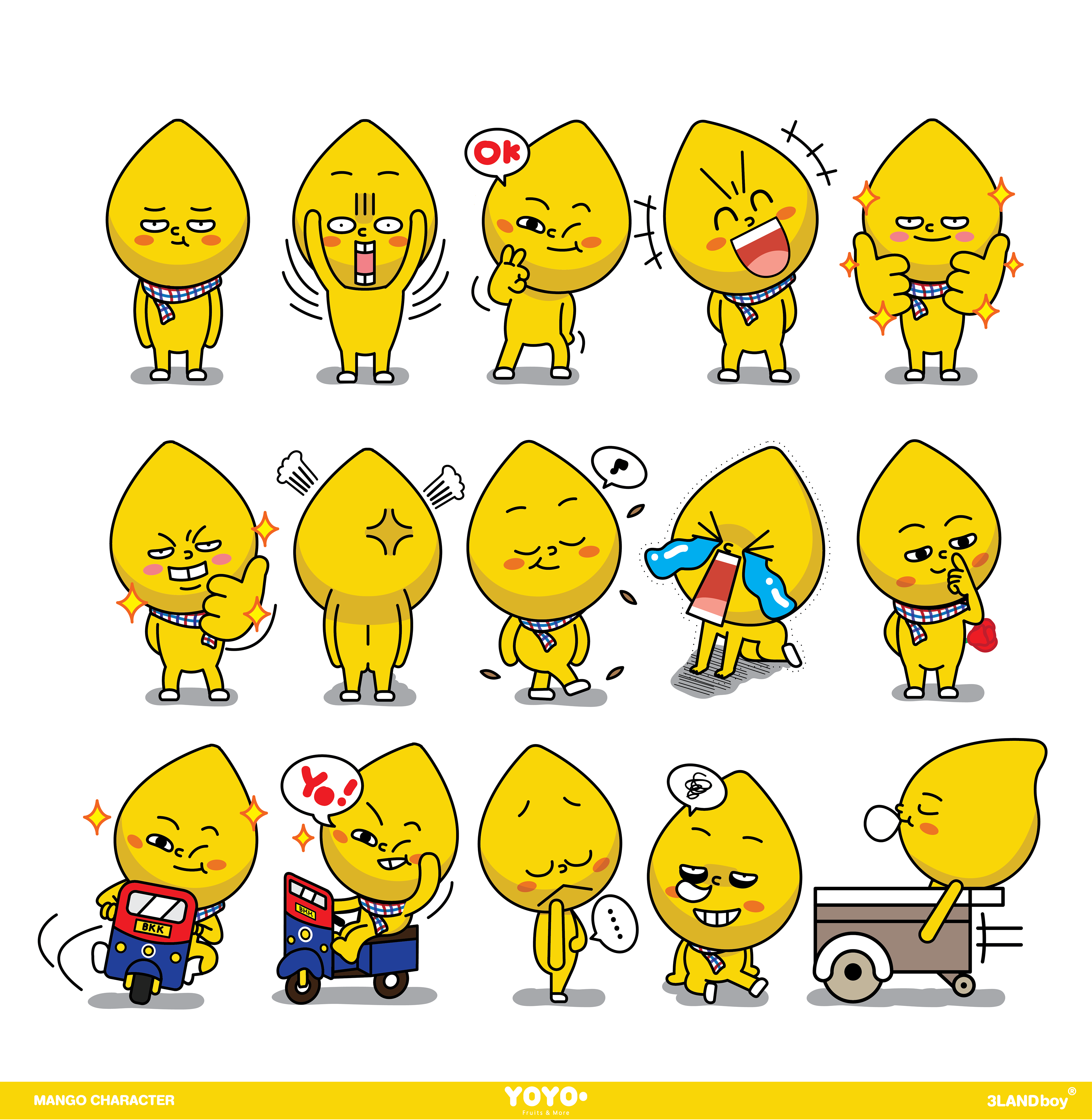 3LAND . - YOYOo : Fruits & More Character design.