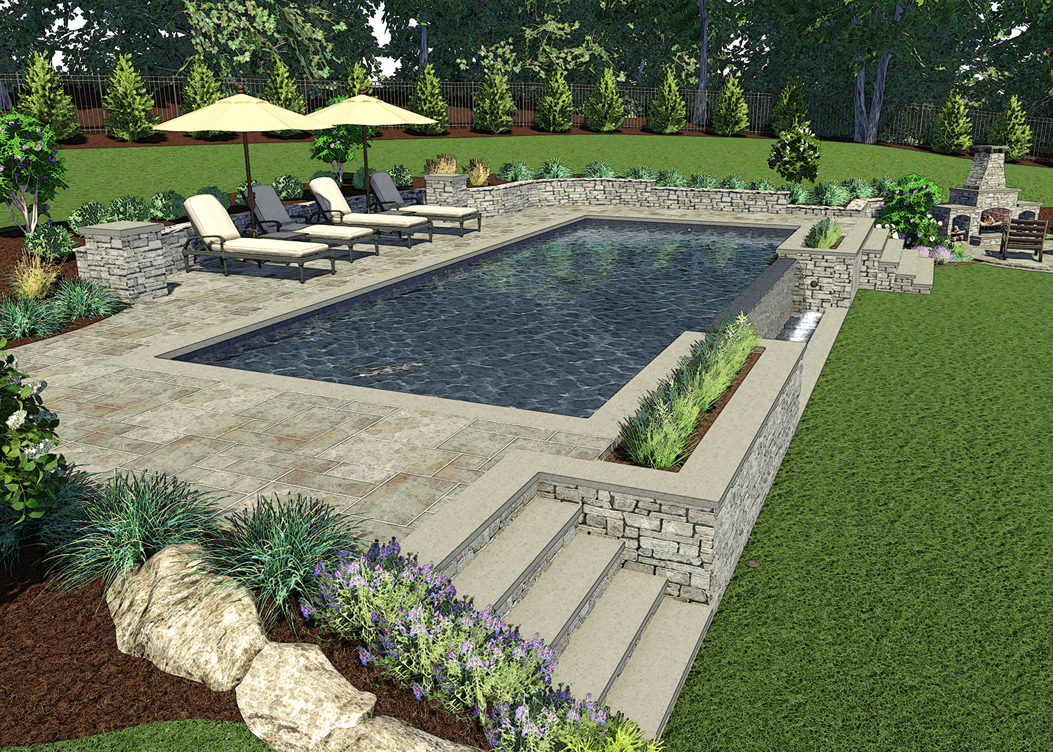 That Landscape Studio - Vanishing Edge Pool & Patio Design