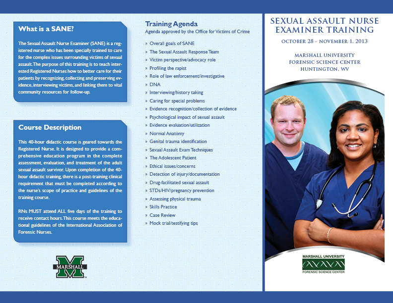 Wes Gibson - 3D, Print, and Web Design - SANE Training Brochures