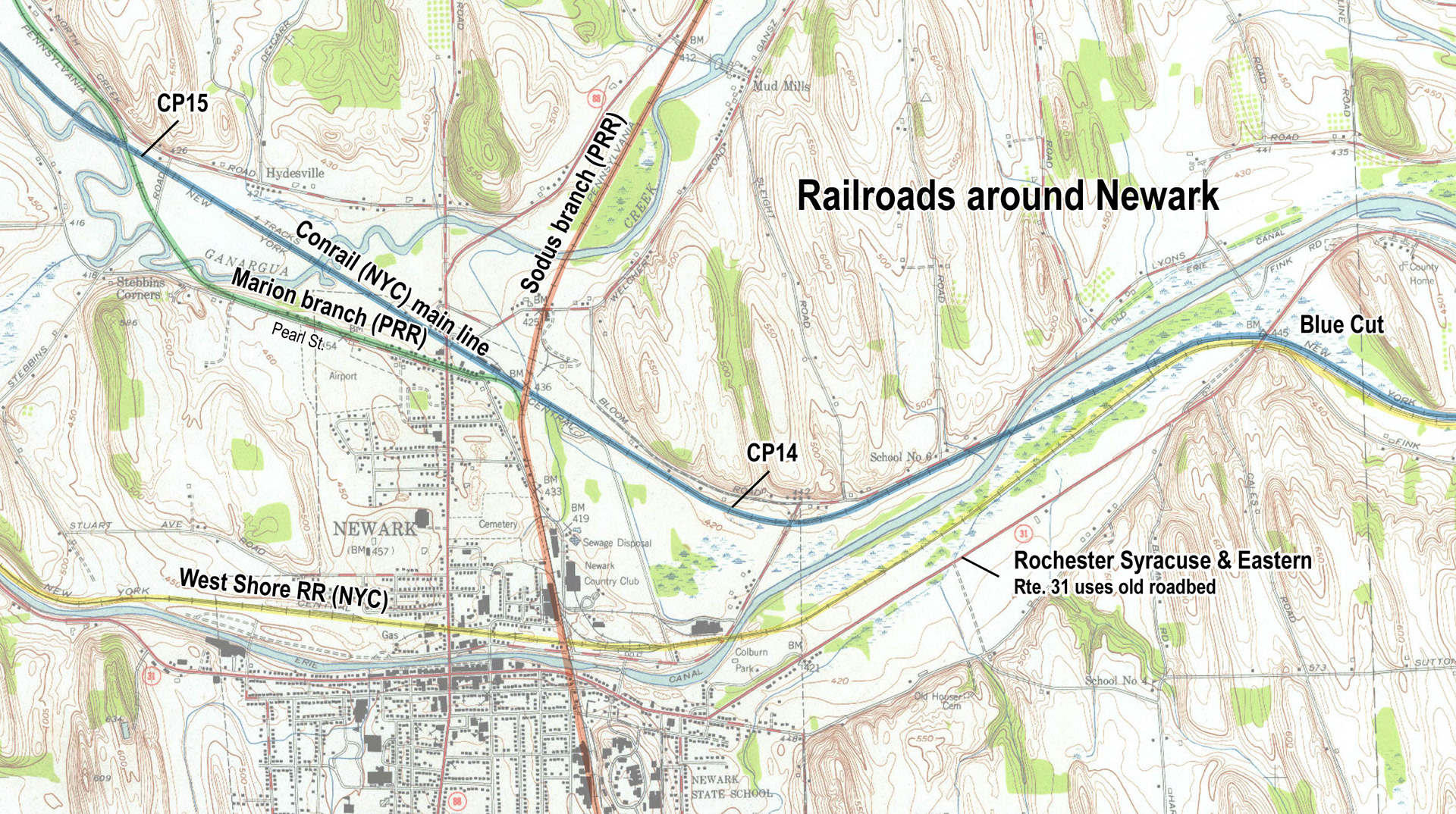 Trains by Jon - Conrail in the late '70s around Newark, N.Y.