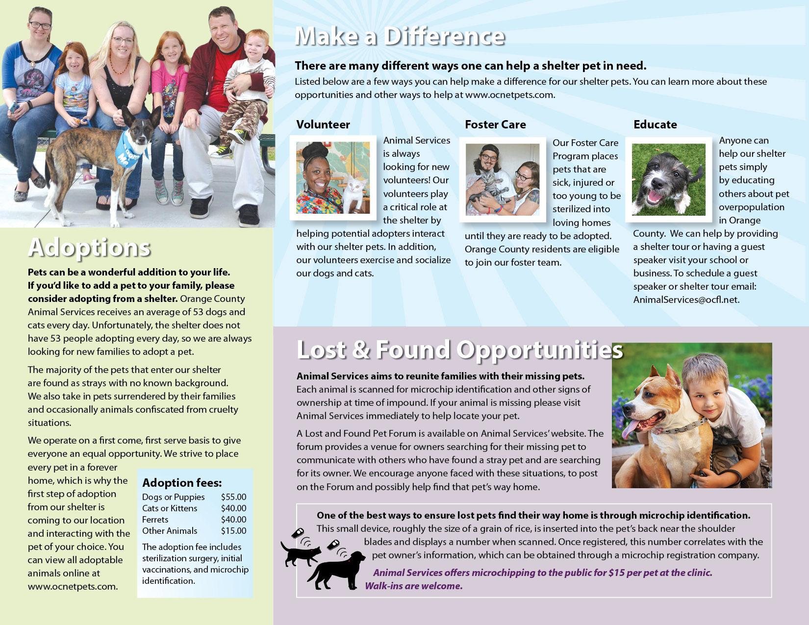 Gale Erwin - Animal Services Brochures