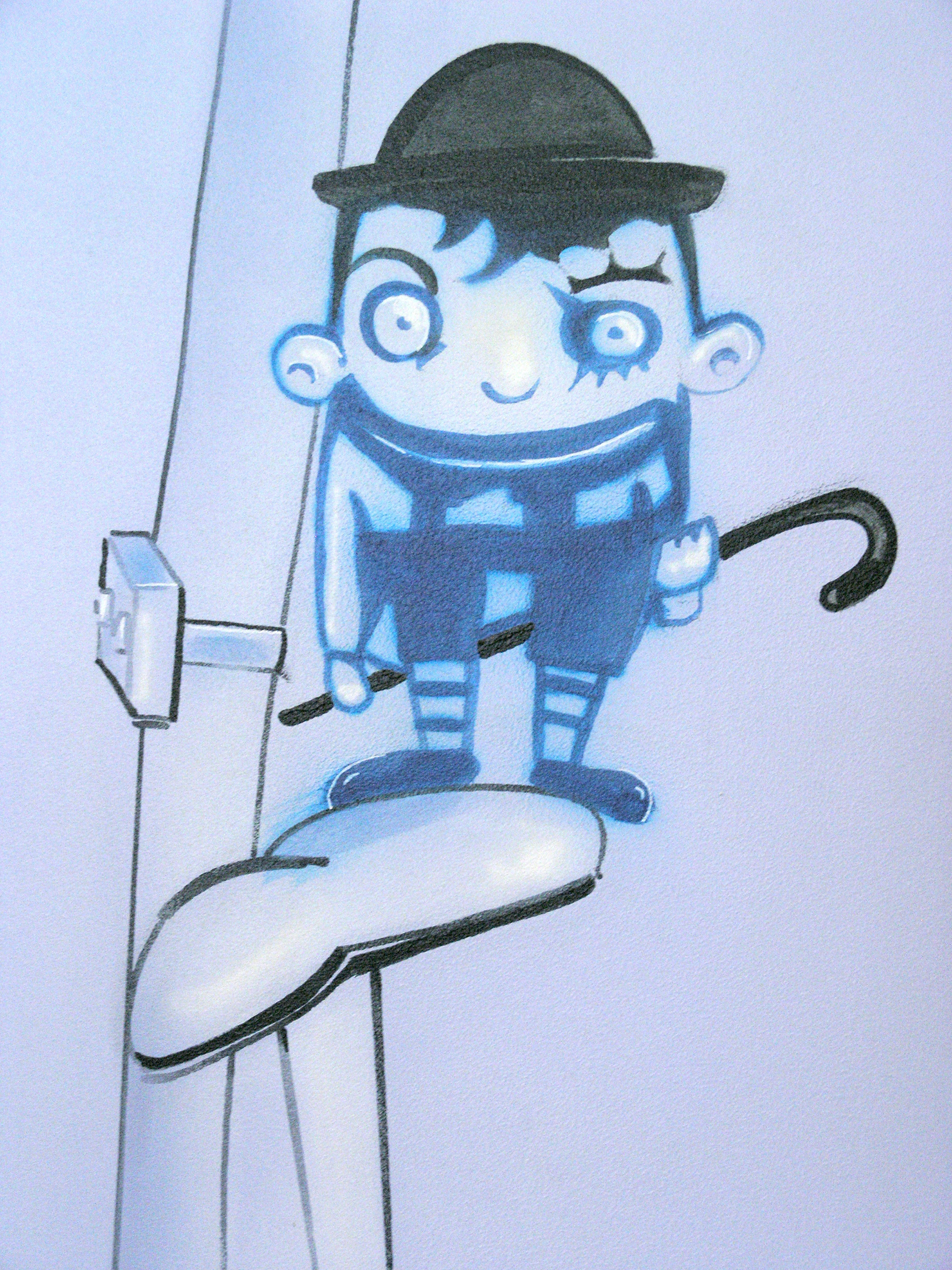 Adam Gadzinowski - creepy freaky wall painting